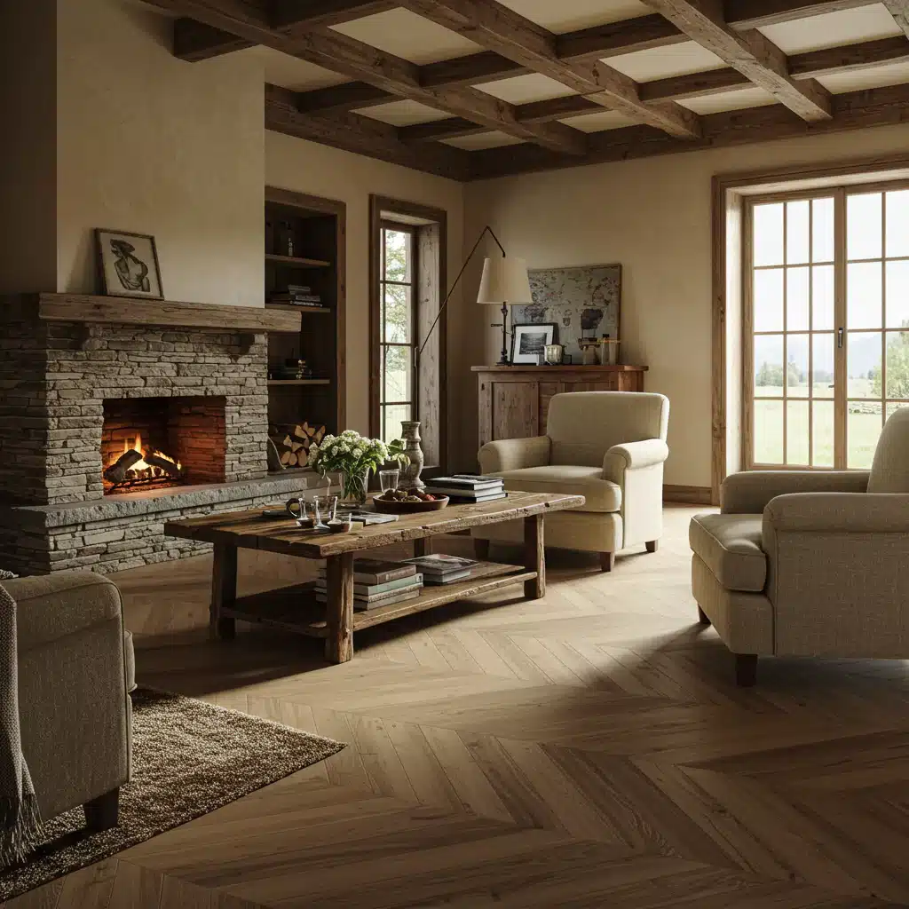 Rustic Herringbone Flooring – Natural & Durable